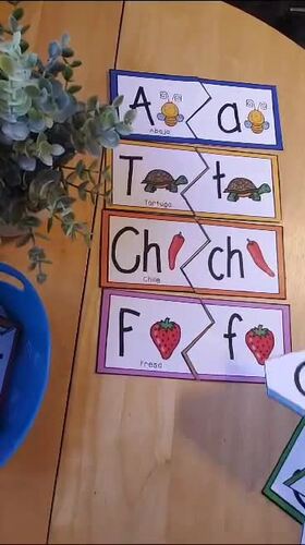 Abecedario Rompecabezas iniciales. Alphabet Puzzles in Spanish | TPT