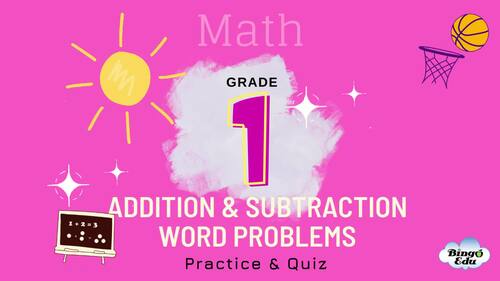GRADE 1: Unit 8 Addition and Subtraction Word Pro ( Example / Practice ...