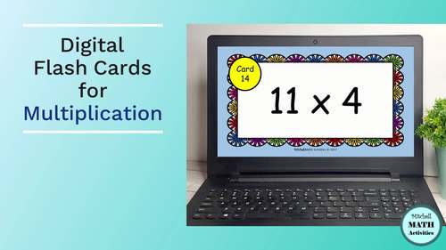 Digital Multiply by 11 Flash Cards for Multiplication Fact Fluency