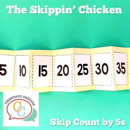 Skip Counting by 5s within 120 - Chicken Paper Craft | TPT