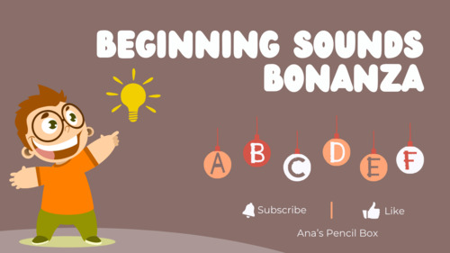 Beginning Sounds Bonanza by Ana's Pencil Box LLC | TPT