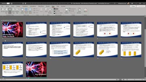 Static Electricity Workbook | Notes & Lesson for Physics & Physical ...