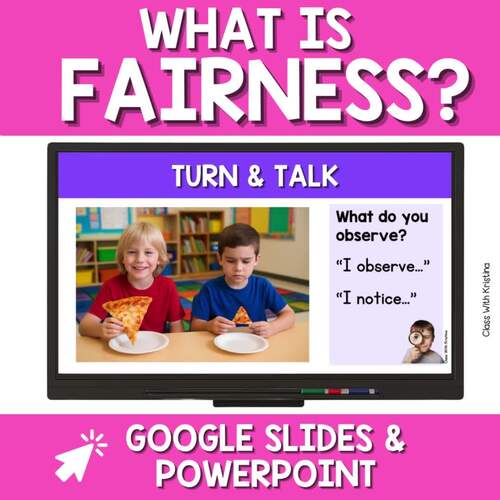 Fairness Slides | Being Fair No Prep SEL Lesson | Fun Social Emotional ...