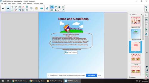Sorting for Valentine's Day Smart Board™ Activity by Little Library of ...
