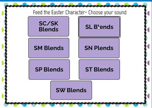 Spring Articulation NO PREP S-Blends Boom Cards™ Feed the Easter Characters