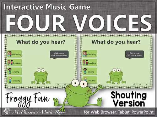 Four Voices Interactive Music Game Shouting Version {Froggy Fun}