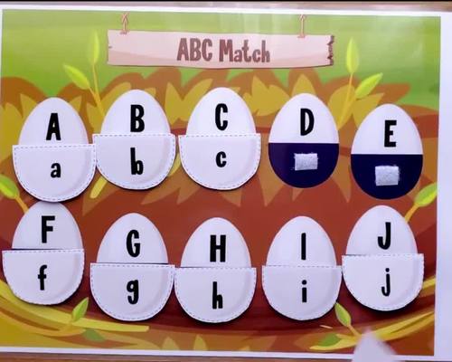 Farm Eggs Printable Alphabet Matching with Upper Case and Lower Case ...