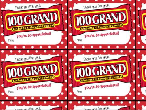 All Chocolate Bag Staff Appreciation Treat Tag Bundle- KitKat, M&Ms ...