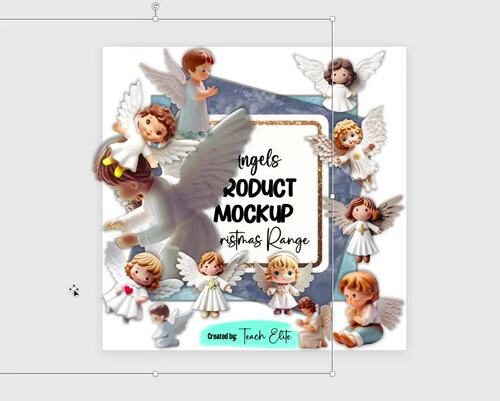 Christmas Angels MOVEABLE Mock-up png images, mockup by Teach Elite