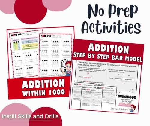 3 Digit Addition within 1000 Guided Practice and Word Problems ...