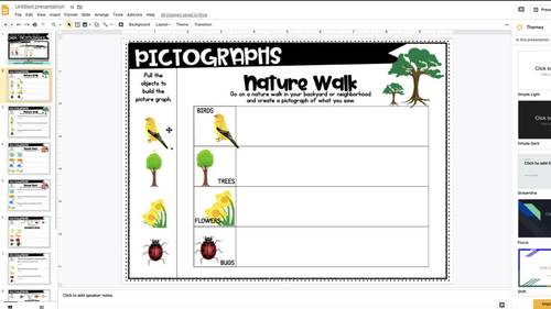 Digital Math//Pictograph Activity//Google Slide//DISTANCE LEARNING
