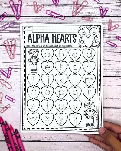 Valentines Day Kindergarten Literacy and Math Printables Pack | TPT
