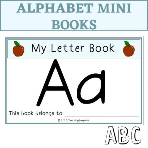 ALPHABET MINI BOOKS | LETTER NAMES AND SOUNDS by TeachingPumpkins