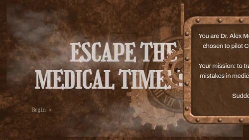 Virtual Medical Case Escape room: The medical Time Machine | TPT