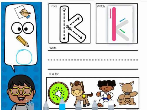Seesaw™ Lowercase Letter Formation - Digital Writing Practice Games