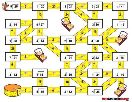 Fun Long Division Worksheets Mazes By MathFileFolderGames TpT