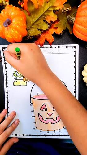 Halloween Dot to Dot Kindergarten Math Worksheets Connect the Dots ...