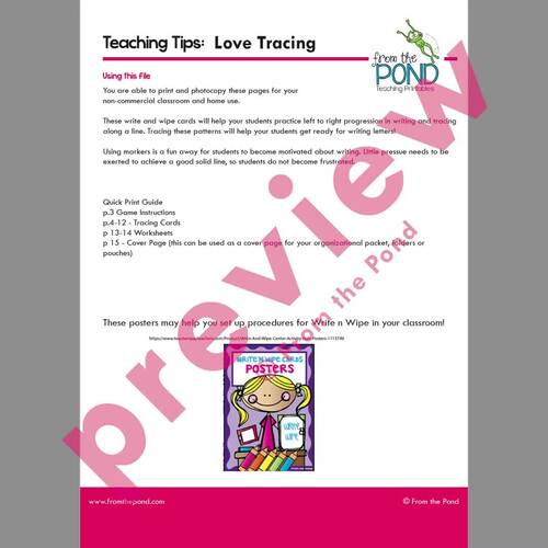 Valentine’s Day Prewriting Tracing Cards – Fine Motor Skills Practice