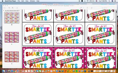 Printable "You Did It Smartie Pants" Gift Tag by Highs and Lows of a ...