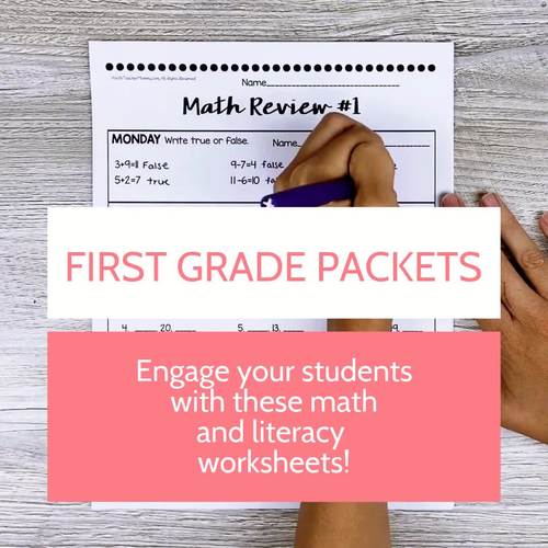 1st Grade Distance Learning Packets: At Home Learning Activities Bundle