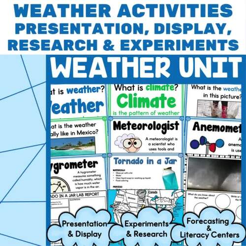Weather Science & Literacy Unit Presentation and Activities by Teachers ...