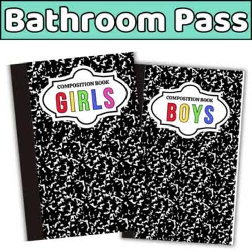 Bathroom Pass, Hall Pass, Sign Out Sheet Bundle, Printable, Classroom ...