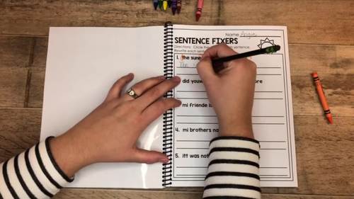 Sentence Fixers #2 | Printable & Digital Sentence Writing | Distance ...