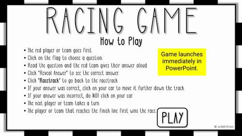 Cells and Organelles Racecar Game for PowerPoint by JayZee | TPT