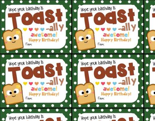 Cinnamon Toast Crunch Birthday Gift Tag- Hope your birthday is Toast ...