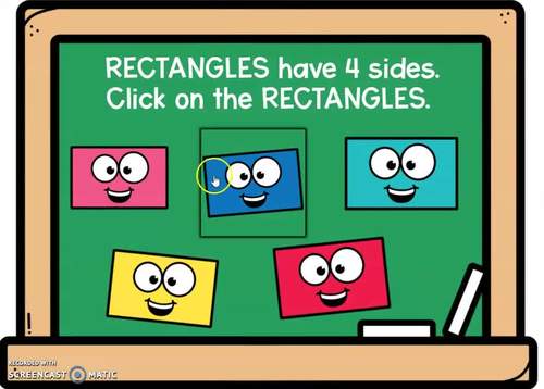 Rectangles Shapes Boom Cards™ Distance Learning Math by Creating 4 ESL