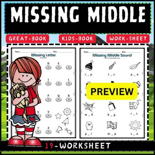Short Vowel Sounds CVC Missing Middle Worksheet activities | TPT
