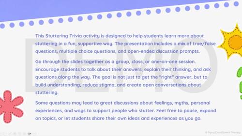 Stuttering Trivia Game | Stuttering Myths vs Facts | Speech Therapy ...