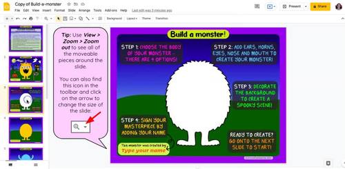 Build a Monster Digital Halloween Activity for Google Slides | TPT
