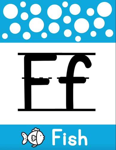 Light Blue Polka Dot Party Alphabet Posters: Set #4 by Magical Miss Meg