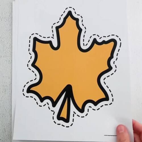 Fall Leaf Cut-Outs Templates | 5 Leaf Designs in 5 Colors & 4 Sizes for ...