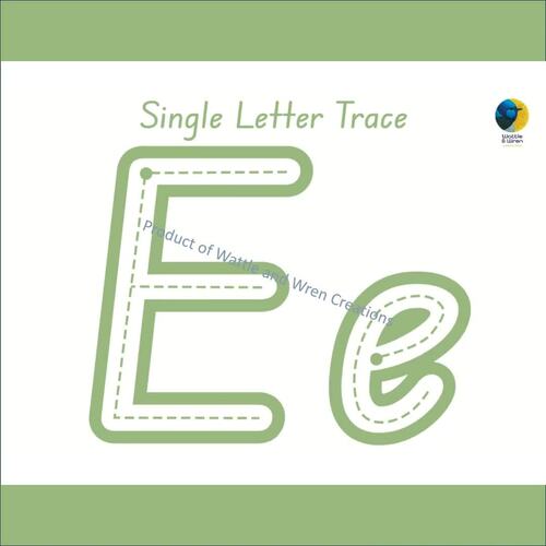 A-Z Giant Single Alphabet Letter Trace Worksheets | US Size | TPT