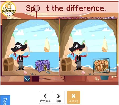 Spot the Difference (Pirate Edition) | Visual & Focus by Teacher Kimmy