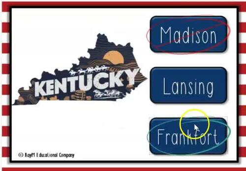 Boom Cards States and Capitals by KayM Educational Company | TPT