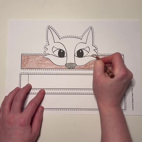 Wolf Paper Crown Headband Forest Animal Woodland Coloring Craft ...