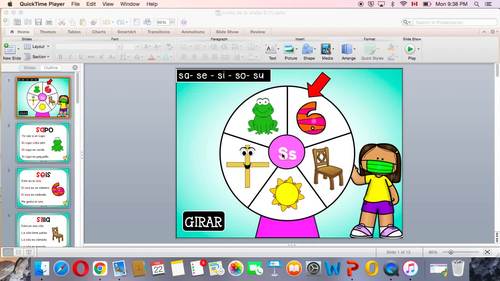 Ruleta de Sílabas en PowerPoint | Letra S | Lectura Inicial by Sra Tatiana