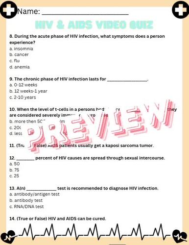 HIV and AIDS Video Quiz | Taking Charge of Your Health by Secondary ...