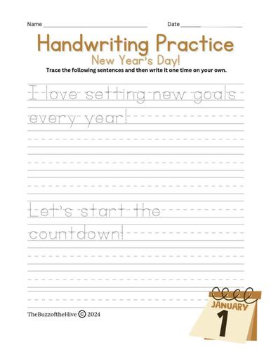 Holiday Handwriting Practice Bundle by The Buzz of the Hive | TPT