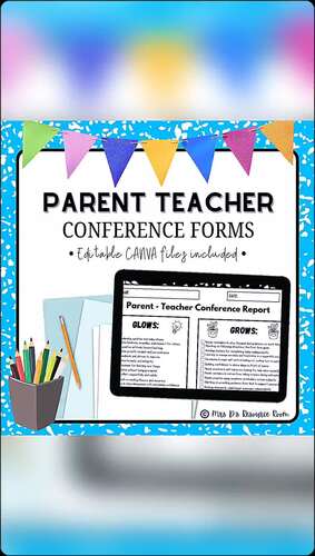 Parent Teacher Conference Pack | Editable Forms & Comment Bank Canva ...