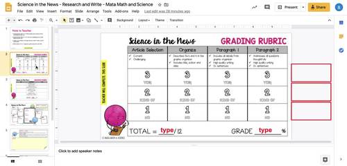 Science in the News: Research and Write - Distance Learning | TpT