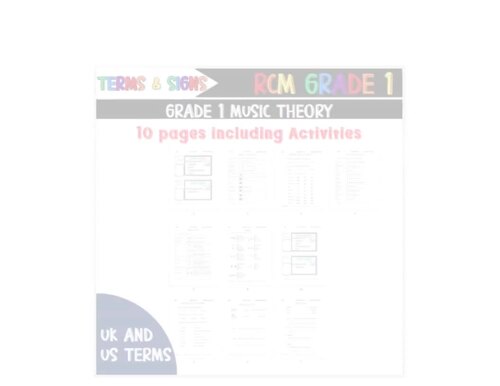 Music Theory TERMS and SIGNS No Prep Bell Ringers Grade 1 BTS | TPT