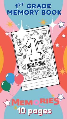 1st Grade Memory Book Activity Summer End of Year by RobinBirdCreations