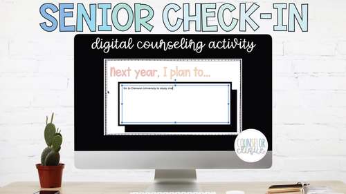 Senior Check-In Digital Counseling Activity by Counselor Clique | TPT