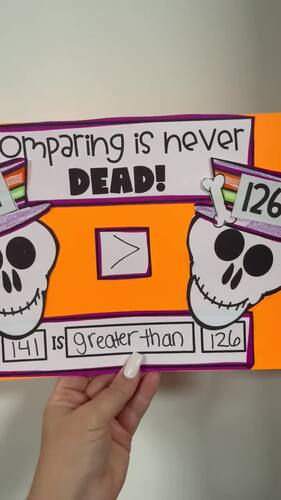 Halloween Comparing Numbers Math Craft by The Teaching Diva Corner