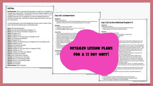 Complete Unit for Novel Terror at Bottle Creek by Watt Key-No Prep!