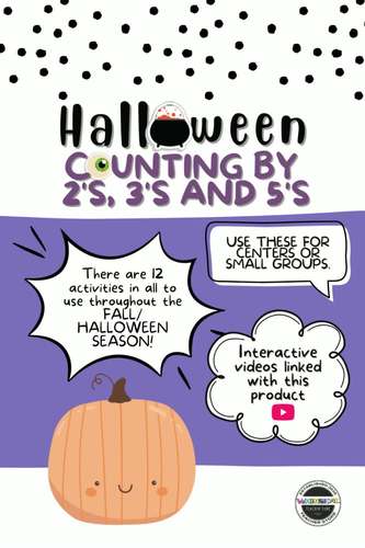 Halloween Skip Counting Activities 2's, 3's, and 5's | TPT
